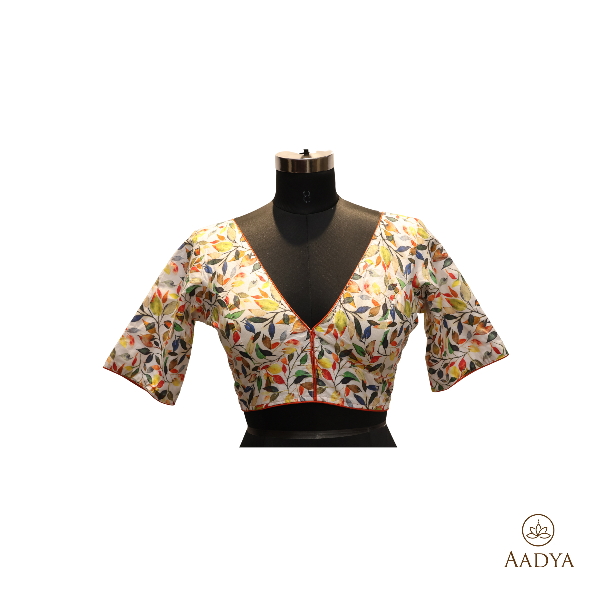 Printed Premium Cotton Readymade Blouse – Aadya